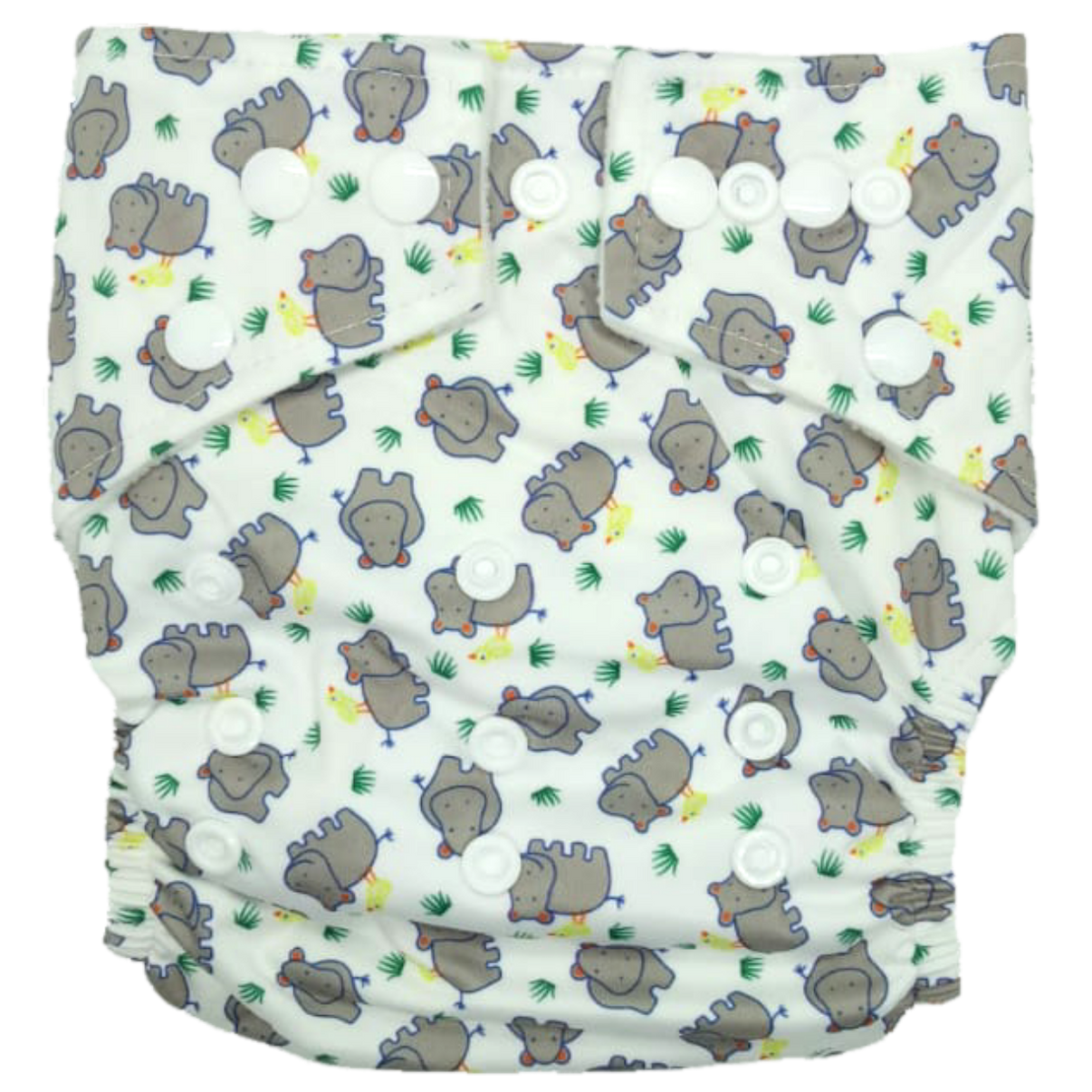 Hippybottomus Stay Dry Bamboo Cloth Nappy - Hippos